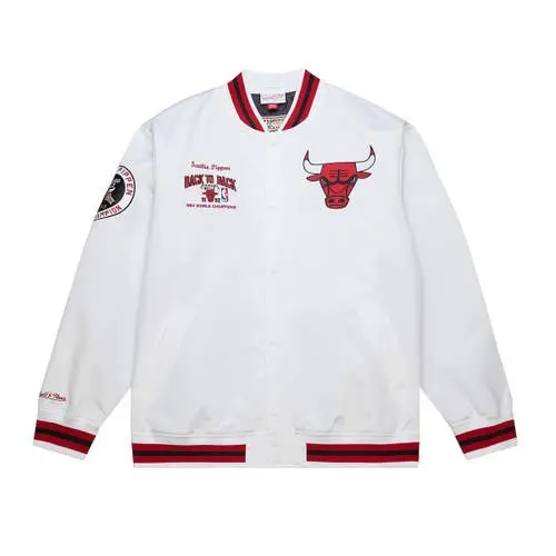 Mitchell & Ness Scottie Pippen Chicago Bulls Nba Legends Satin Jacket - White