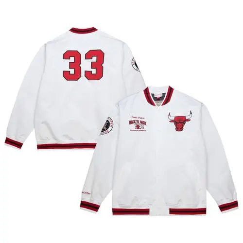Mitchell & Ness Scottie Pippen Chicago Bulls Nba Legends Satin Jacket - White