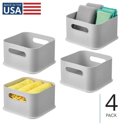 IDESIGN Storage Bins With Handlesorganize Kitchen, Bathroom
