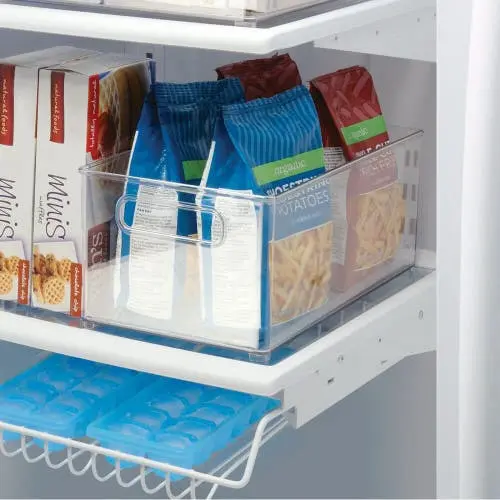 IDESIGN Stackable Fridge Binkitchen Storage Bin For Pantry, Cabinets, Or Fridge, Set Of 4