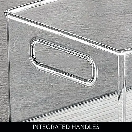 IDESIGN Stackable Fridge Binkitchen Storage Bin For Pantry, Cabinets, Or Fridge, Set Of 4