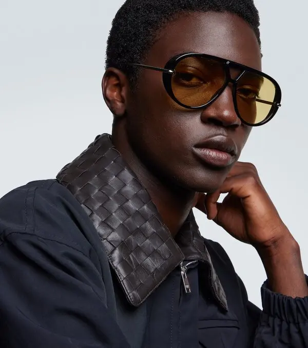 Bottega Veneta Aviator Sunglasses - Black