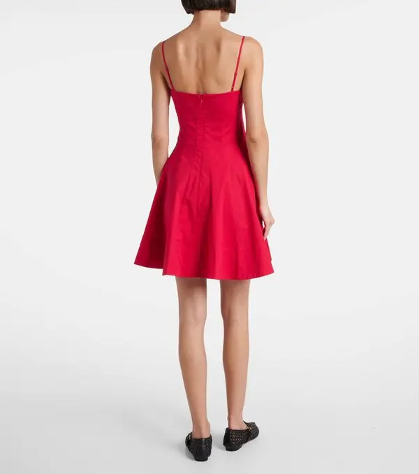 Staud Wylie Cotton Minidress - Red