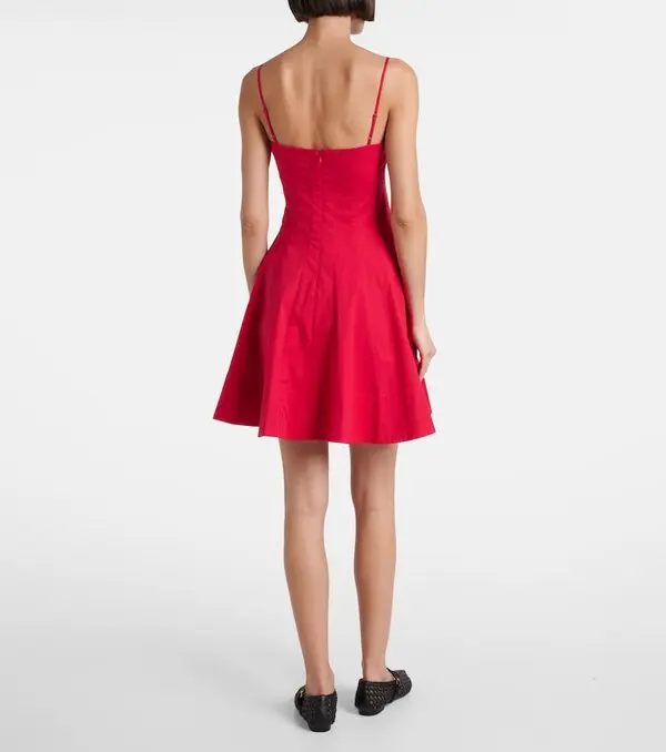 Staud Wylie Cotton Minidress - Red