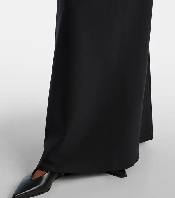 Max Mara Vernice Jersey Maxi Skirt - Black