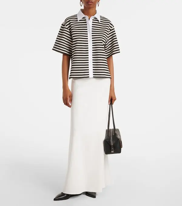 Max Mara Vernice Jersey Maxi Skirt - White