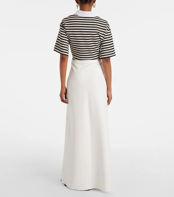 Max Mara Vernice Jersey Maxi Skirt - White