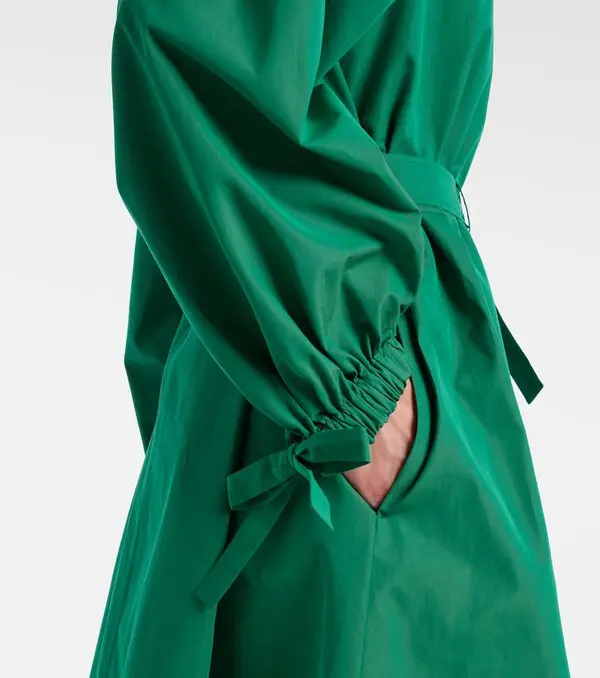 Max Mara Viale Cotton Shirt Dress - Green