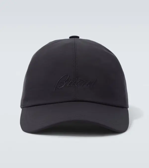 Brioni Logo Embroidered Baseball Cap - Blue