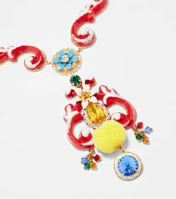 Dolce & Gabbana Taormina Embellished Pendant Necklace