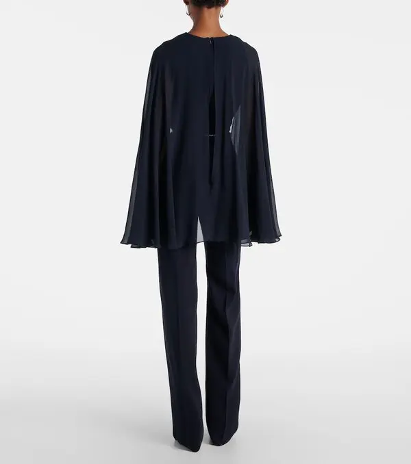 Max Mara Vertice Caped Cady Jumpsuit