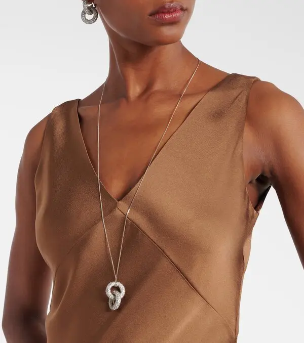 Max Mara Embellished Pendant Necklace