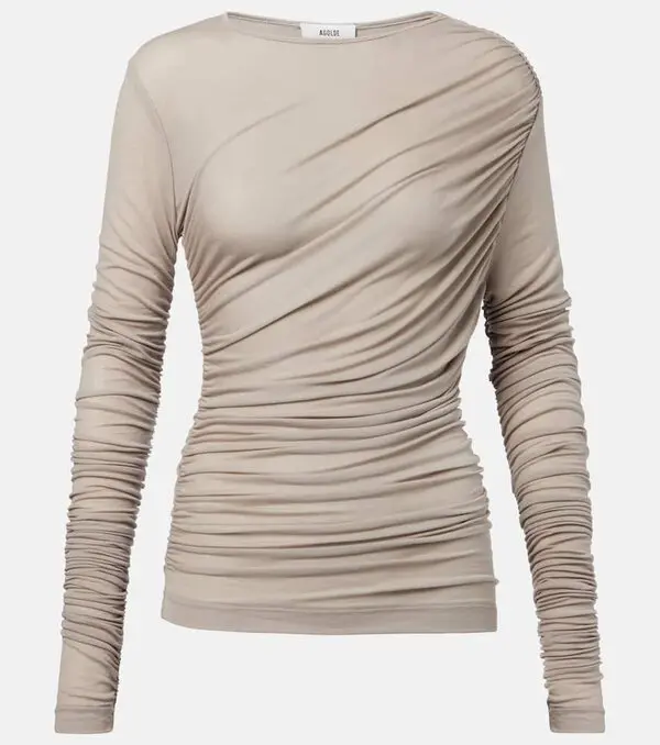 AGOLDE Tania Twist Ruched Top