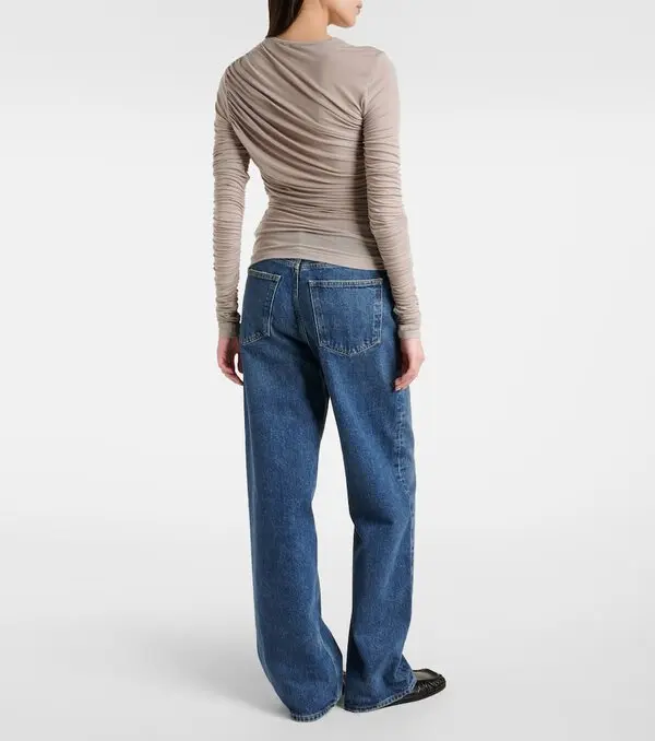 AGOLDE Tania Twist Ruched Top