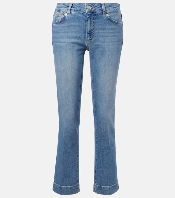 Sportmax Schermo Low-rise Cropped Bootcut Jeans - Blue