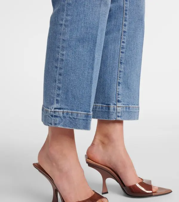 Sportmax Schermo Low-rise Cropped Bootcut Jeans - Blue