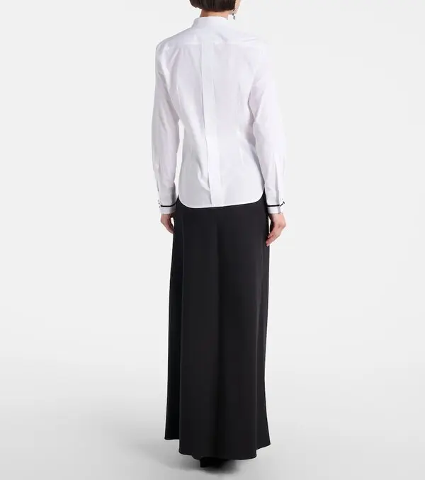 Max Mara Otranto Cotton-blend Poplin Shirt - White