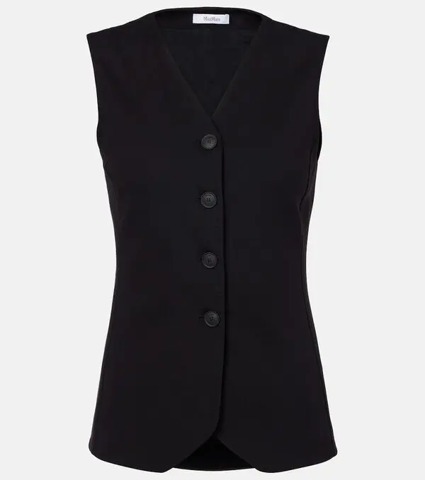 Max Mara Fornovo Jersey Vest - Black