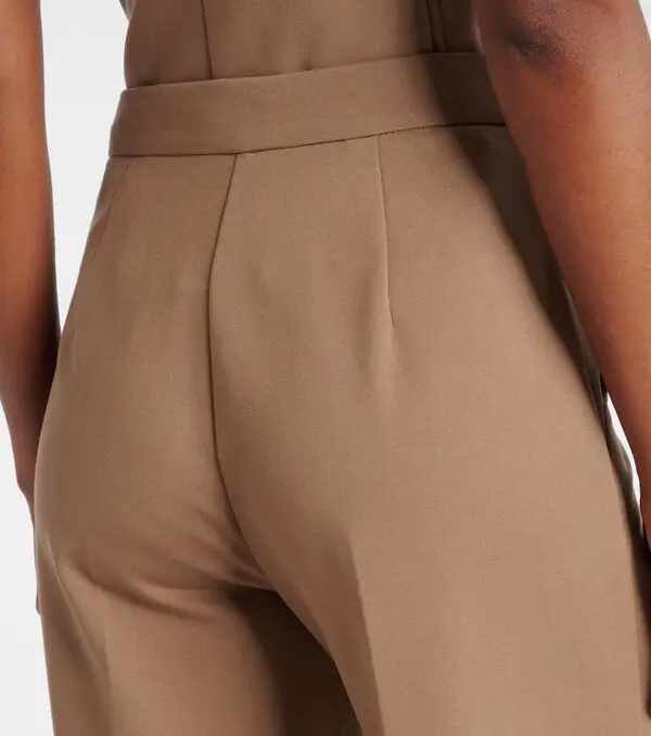 Max Mara Biada High-rise Wide-leg Pants - Brown