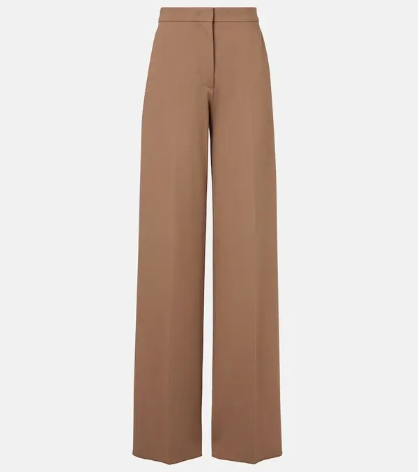 Max Mara Biada High-rise Wide-leg Pants - Brown