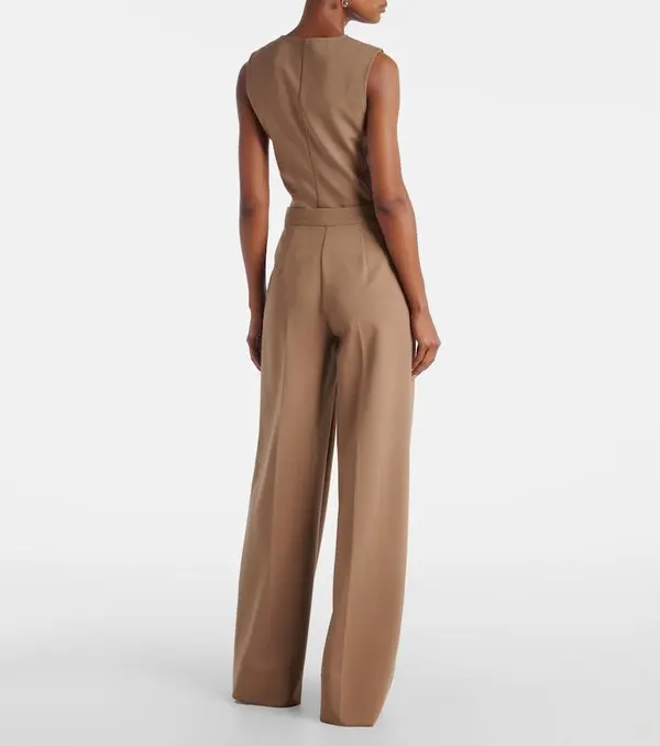 Max Mara Biada High-rise Wide-leg Pants - Brown