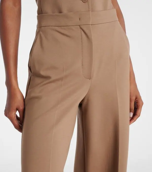 Max Mara Biada High-rise Wide-leg Pants - Brown