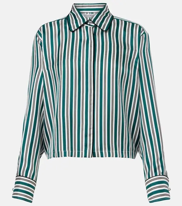 Max Mara Brama Striped Silk Shirt - Multicoloured