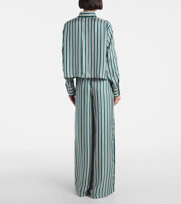 Max Mara Brama Striped Silk Shirt - Multicoloured