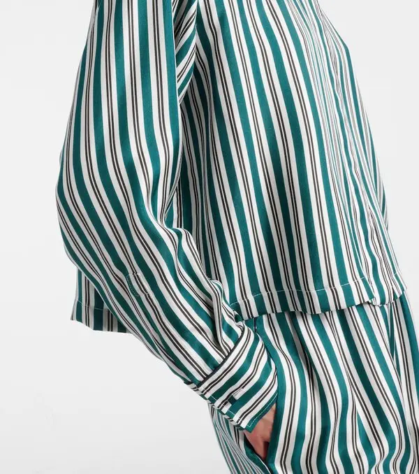Max Mara Brama Striped Silk Shirt - Multicoloured