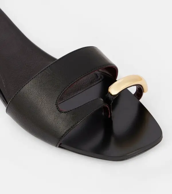 Tory Burch Leather Sandals - Black