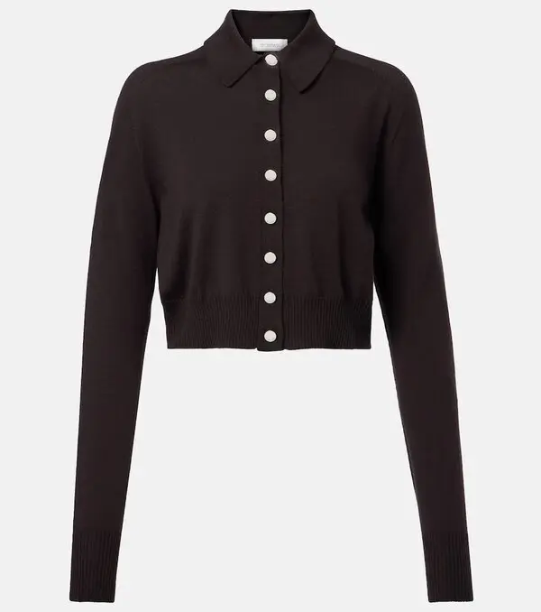 Sportmax Perseo Virgin Wool Cardigan - Brown