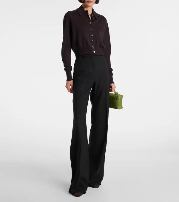 Sportmax Perseo Virgin Wool Cardigan - Brown