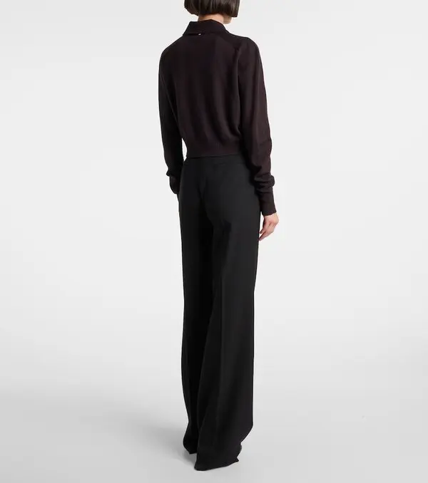 Sportmax Perseo Virgin Wool Cardigan - Brown