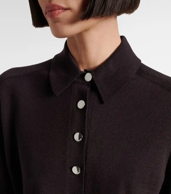 Sportmax Perseo Virgin Wool Cardigan - Brown