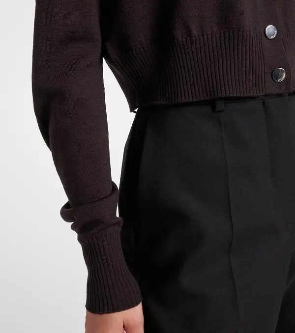 Sportmax Perseo Virgin Wool Cardigan - Brown