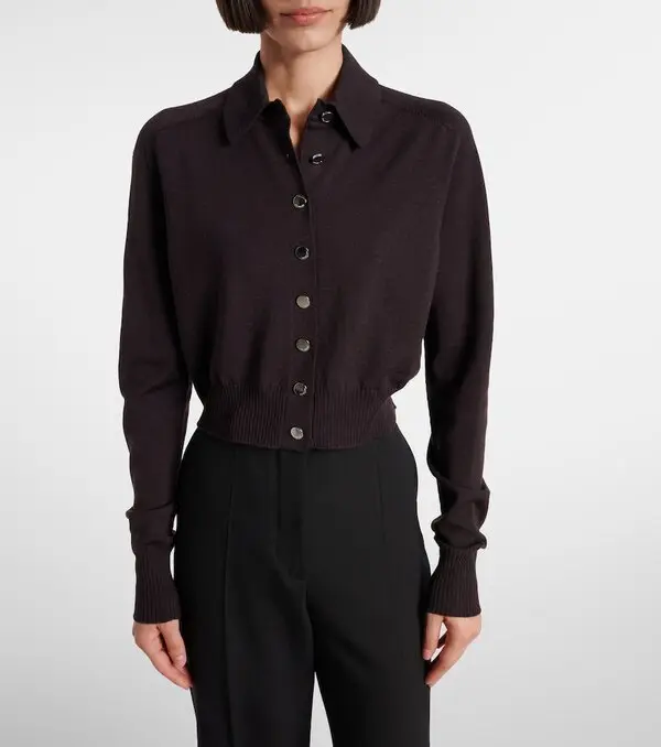 Sportmax Perseo Virgin Wool Cardigan - Brown