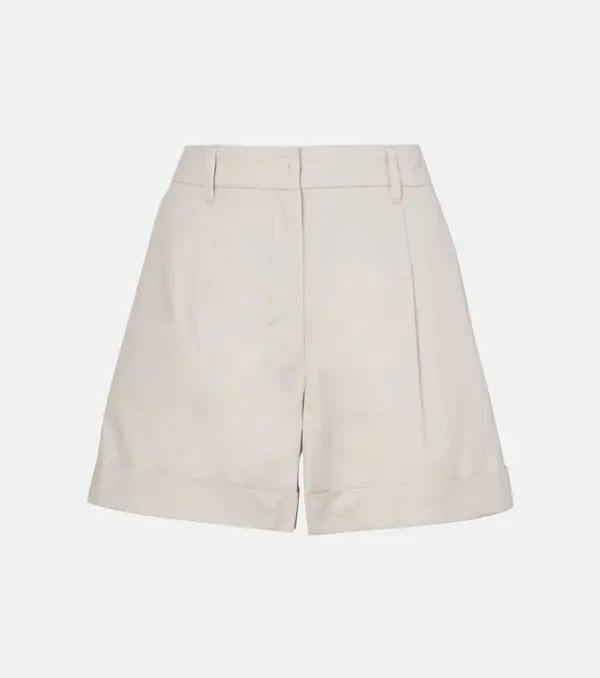 Max Mara Ubino Cotton Poplin Bermuda Shorts - Beige