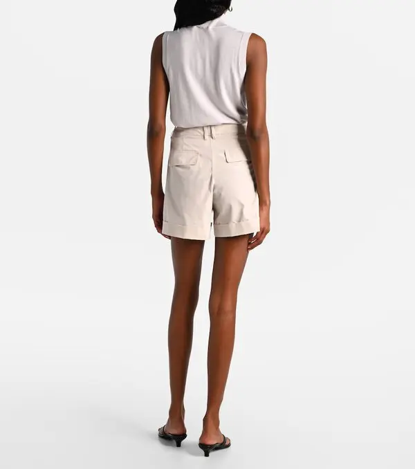 Max Mara Ubino Cotton Poplin Bermuda Shorts - Beige