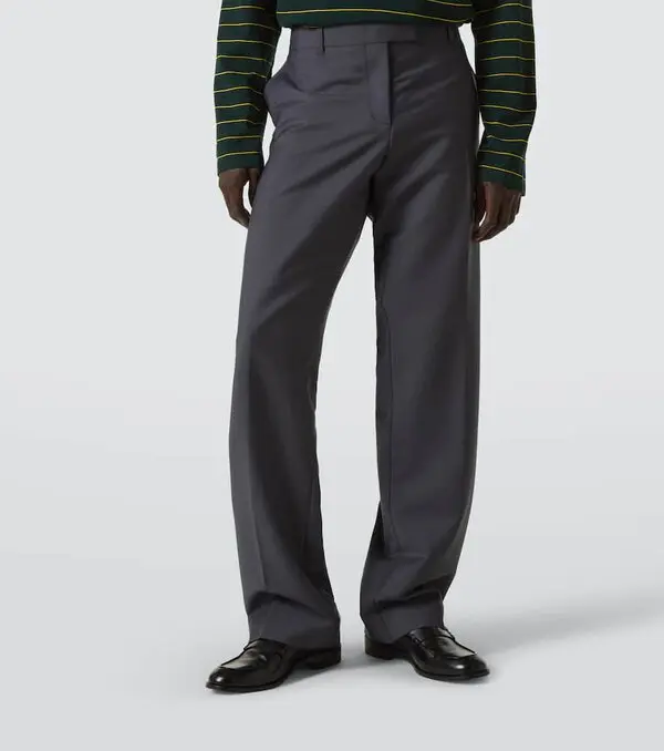 Miu Miu Mohair And Wool Straight Pants