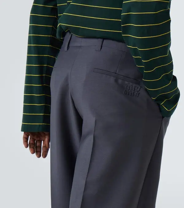 Miu Miu Mohair And Wool Straight Pants