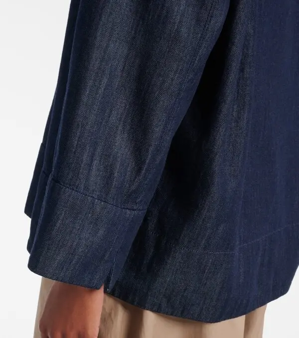 Max Mara Caterina Cotton Top - Blue