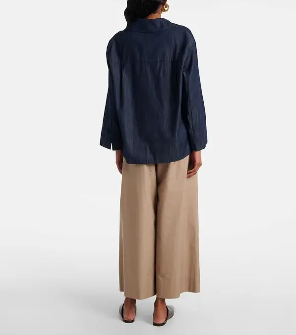Max Mara Caterina Cotton Top - Blue