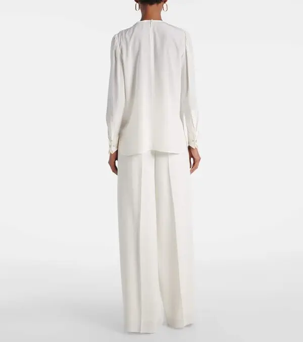 Max Mara Carol Draped Silk Blouse