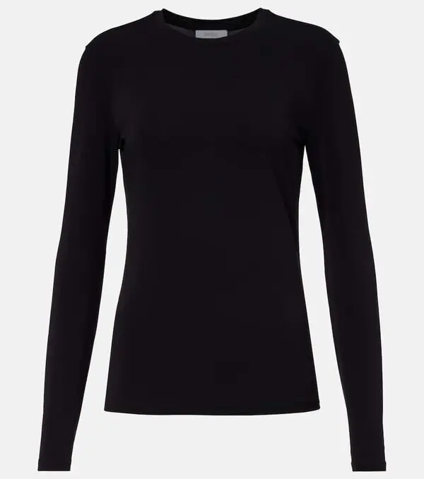 Max Mara Ortensia Jersey Top - Black