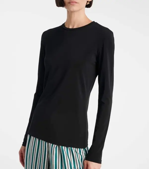 Max Mara Ortensia Jersey Top - Black