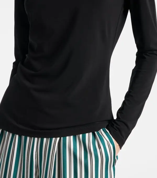 Max Mara Ortensia Jersey Top - Black