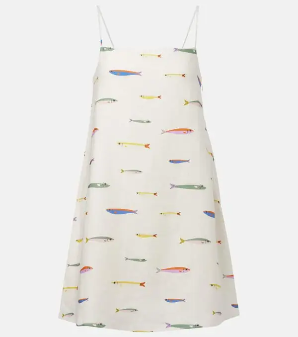 Staud Laura Printed Cotton Minidress