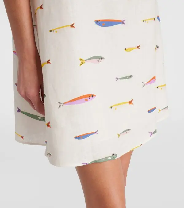 Staud Laura Printed Cotton Minidress