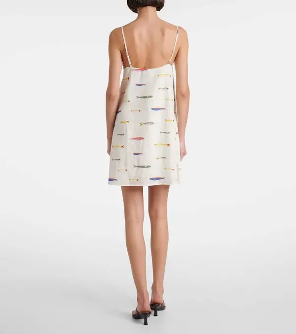 Staud Laura Printed Cotton Minidress