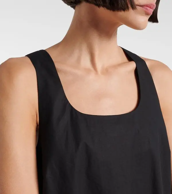 GANNI Ruffled Cotton Poplin Minidress